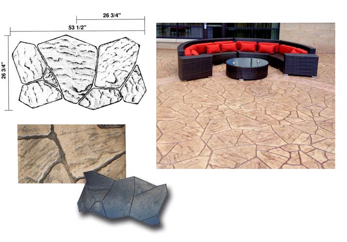 Large Random Flagstone Stamp – Concrete and Curbing Source