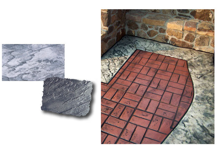 Olde English Slate Texture Skin- 3' x 3' – Concrete and Curbing Source