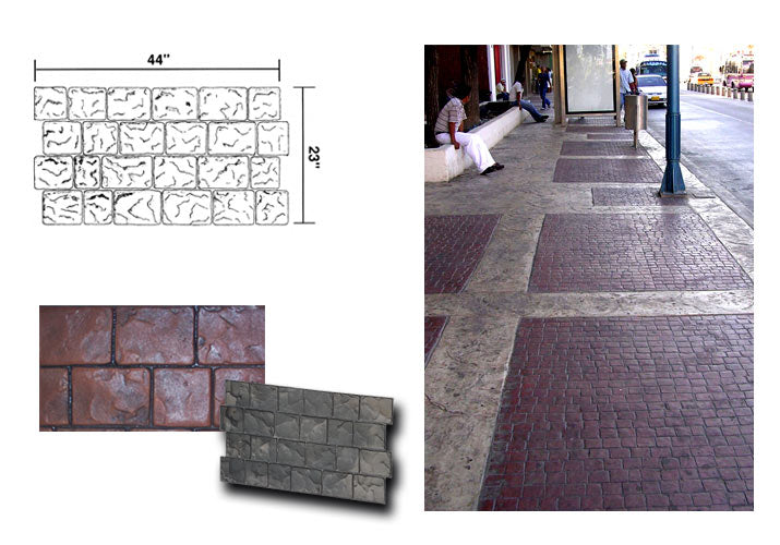Running Bond Granite Block Stamp – Concrete and Curbing Source